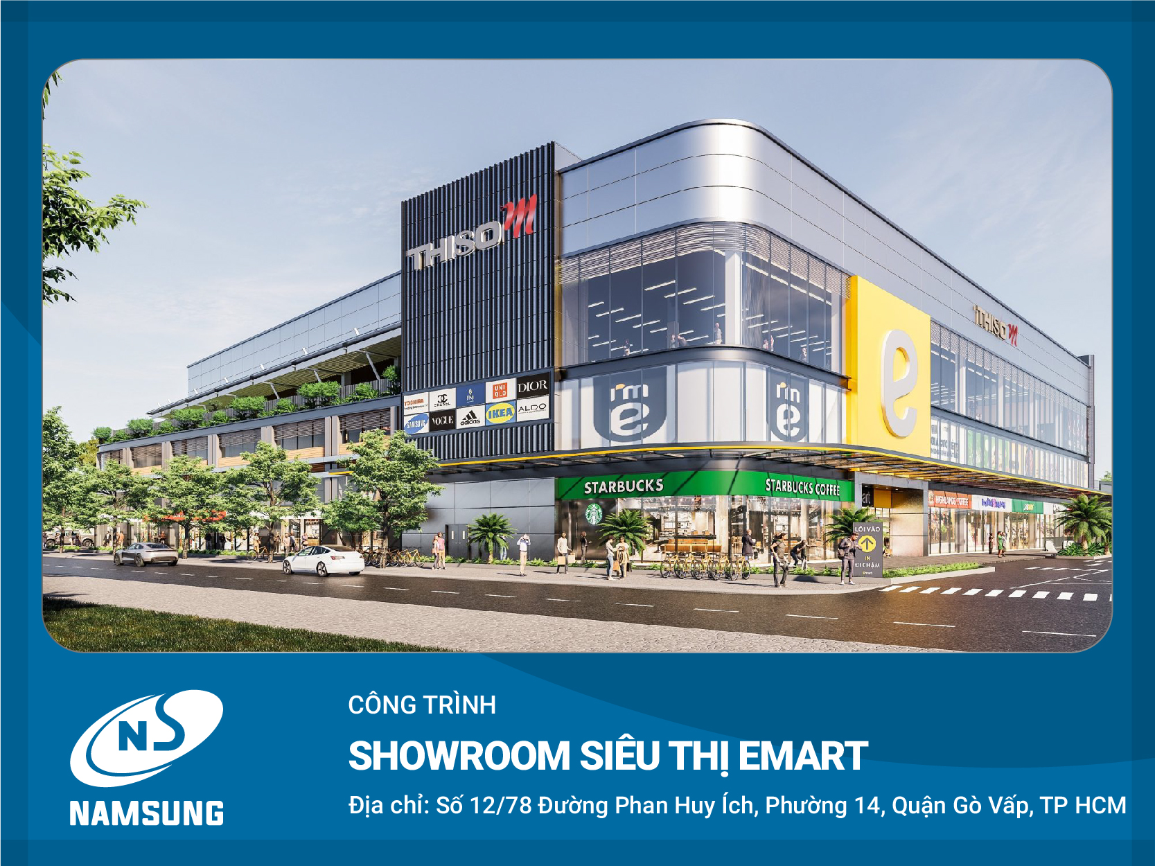 SHOWROOM SIÊU THỊ EMART - Nhôm Nam Sung