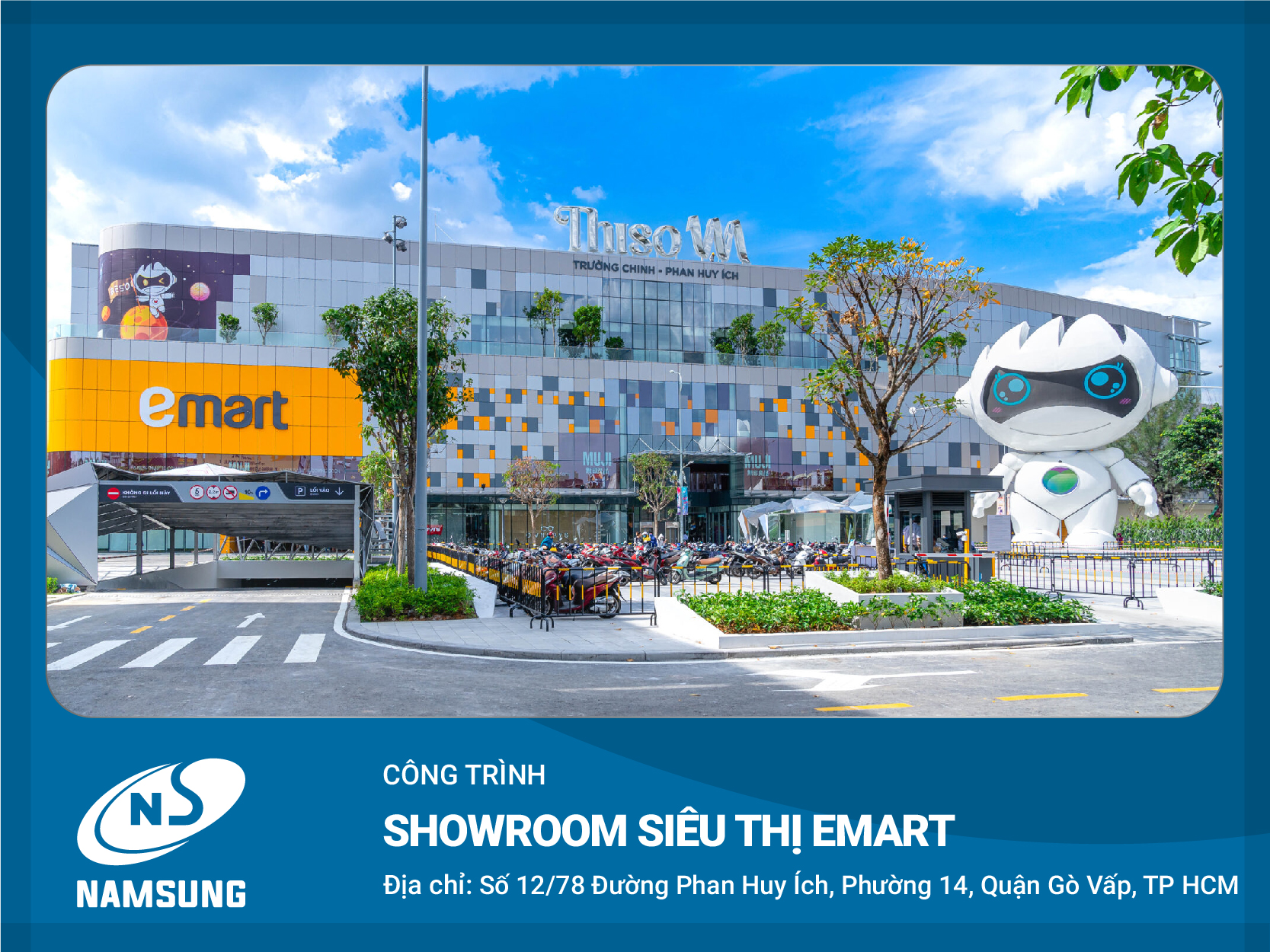 SHOWROOM SIÊU THỊ EMART - Nhôm Nam Sung